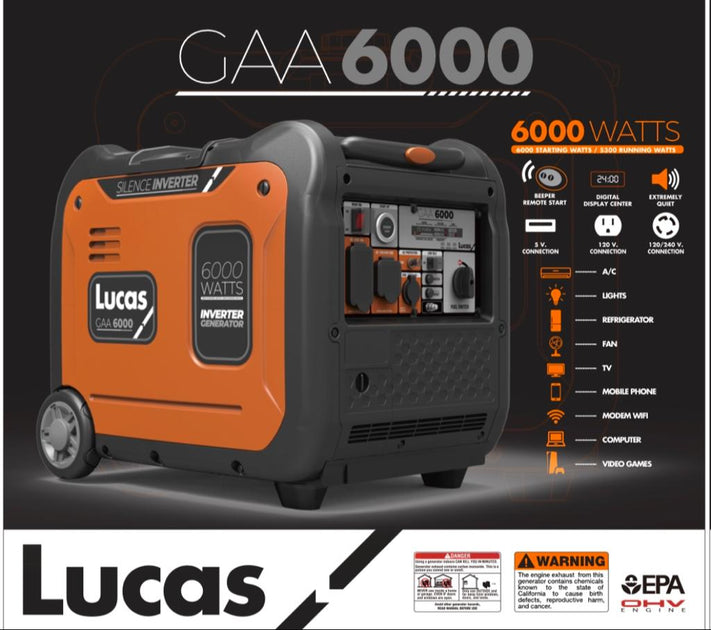 LUCAS INVERTER | GAA 6000 WATTS | | PRENDE POR BOTÓN O "BEEPER" – El ...